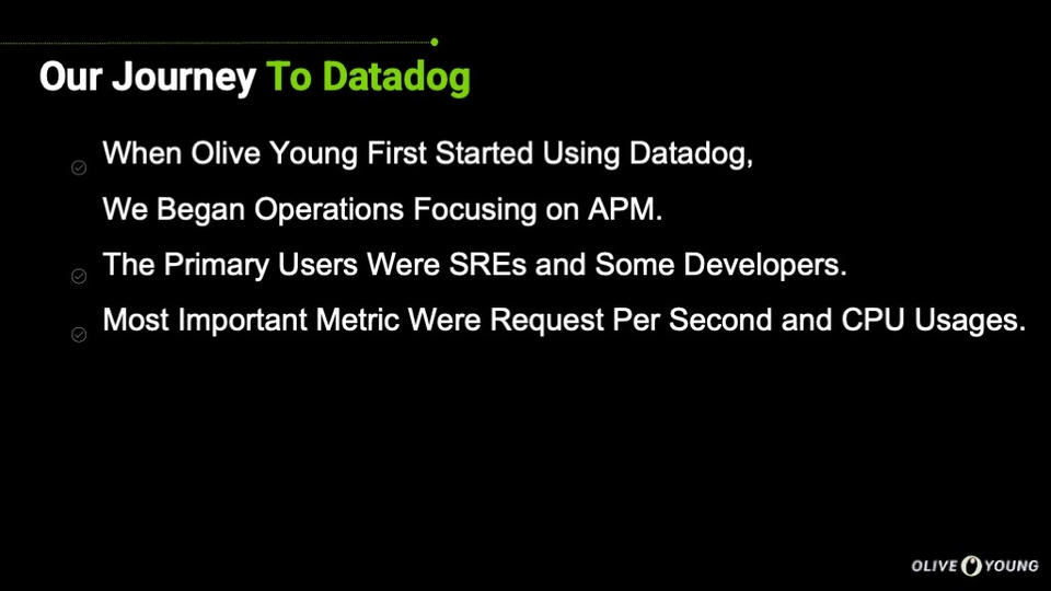 DASH 2024,올리브영은 어떻게 Datadog으로 비즈니스를 모니터링하는가? | 올리브영 테크블로그
